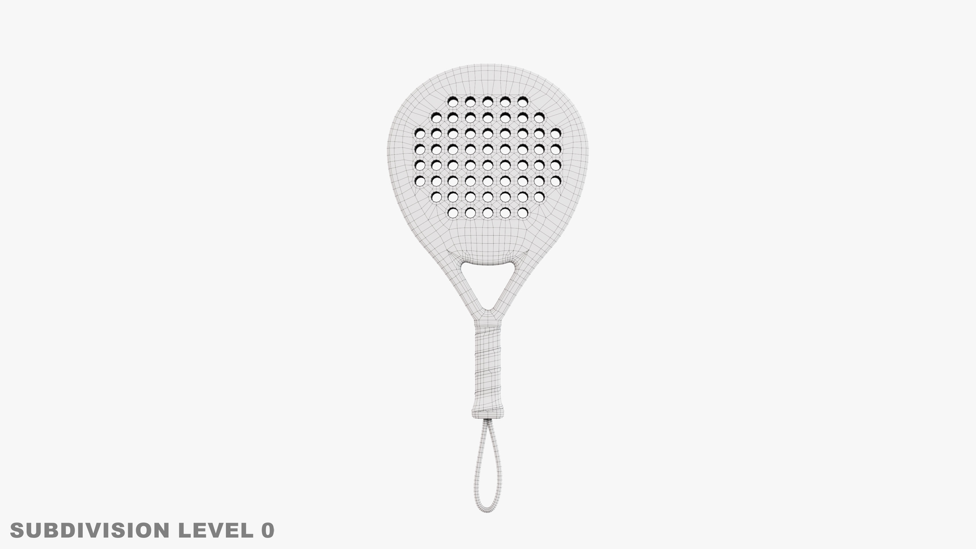 Padel Racket - Round 3D model | CGTrader