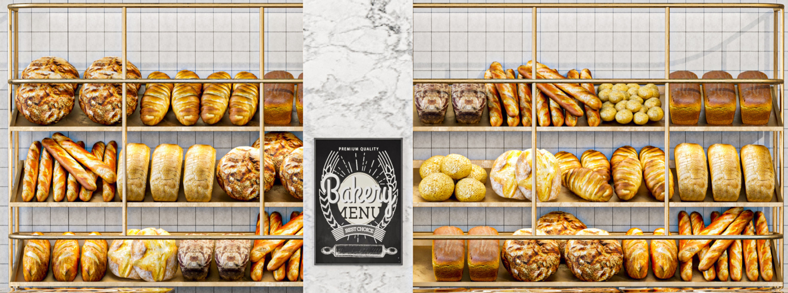 Bakery with pastries and desserts 3 3D model | CGTrader