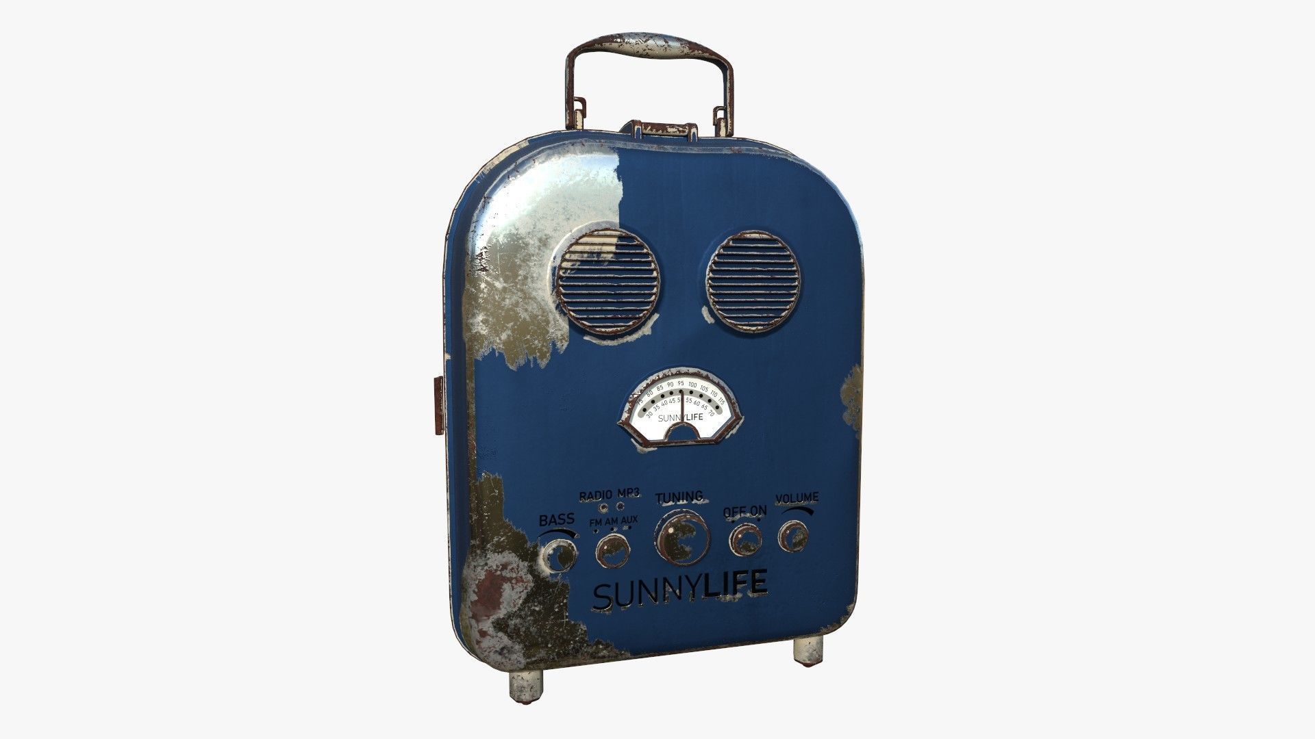 Cartoon Style Stylized Radio Sunnylife Radio Metal Edition 3D model ...