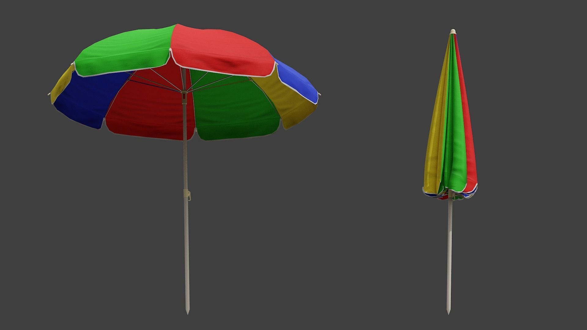 3D model Beach Umbrella Game-Ready VR / AR / low-poly | CGTrader