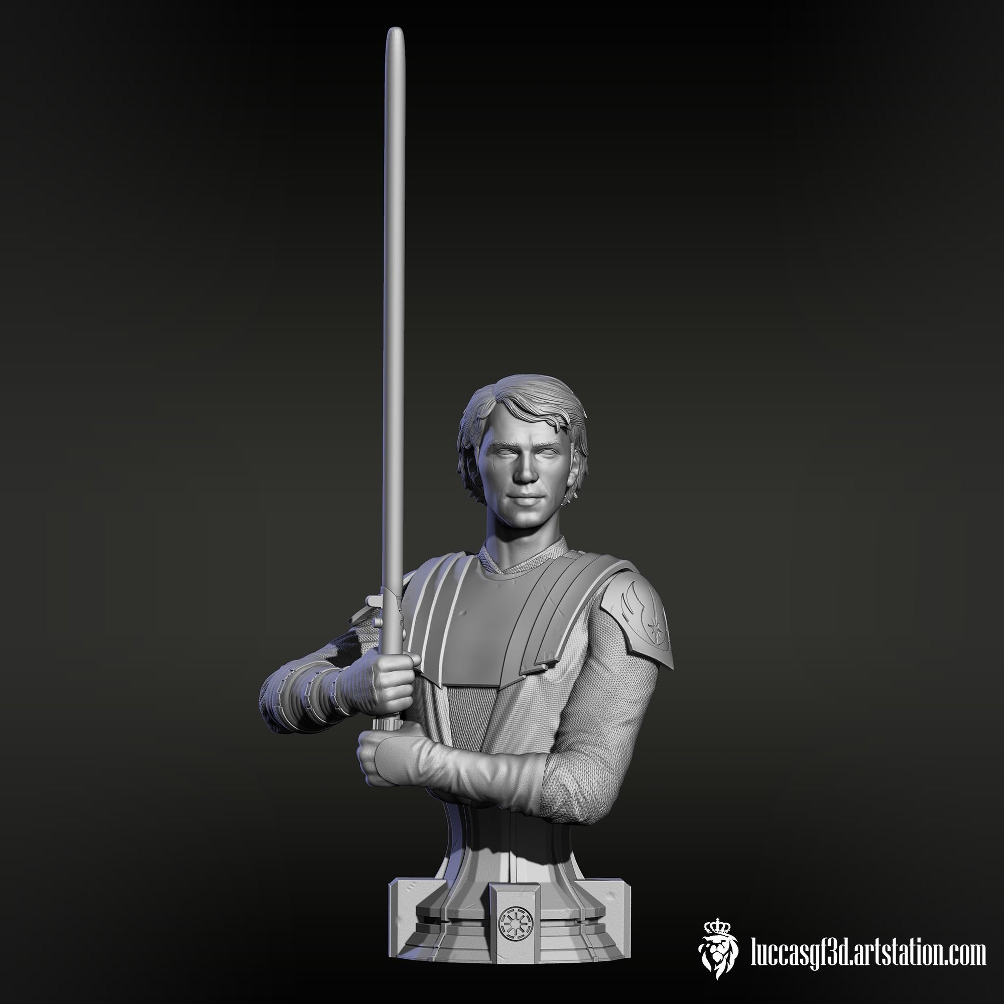 Anakin Skywalker Clone Wars Bust 3D model 3D printable | CGTrader