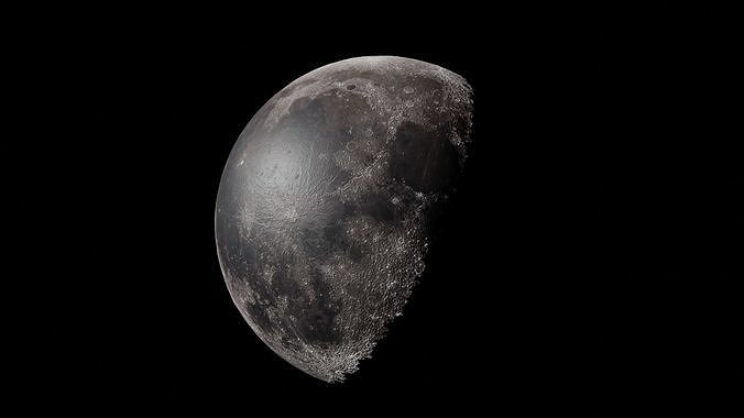 moon wiht beatiful texturs of NASA free 3D model animated | CGTrader