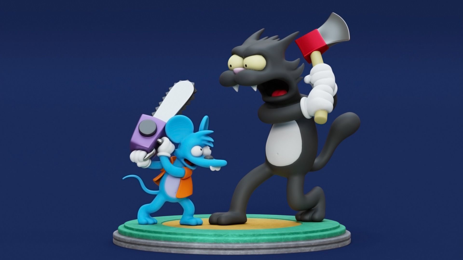 Itchy and Scratchy Printable 3D model 3D printable | CGTrader
