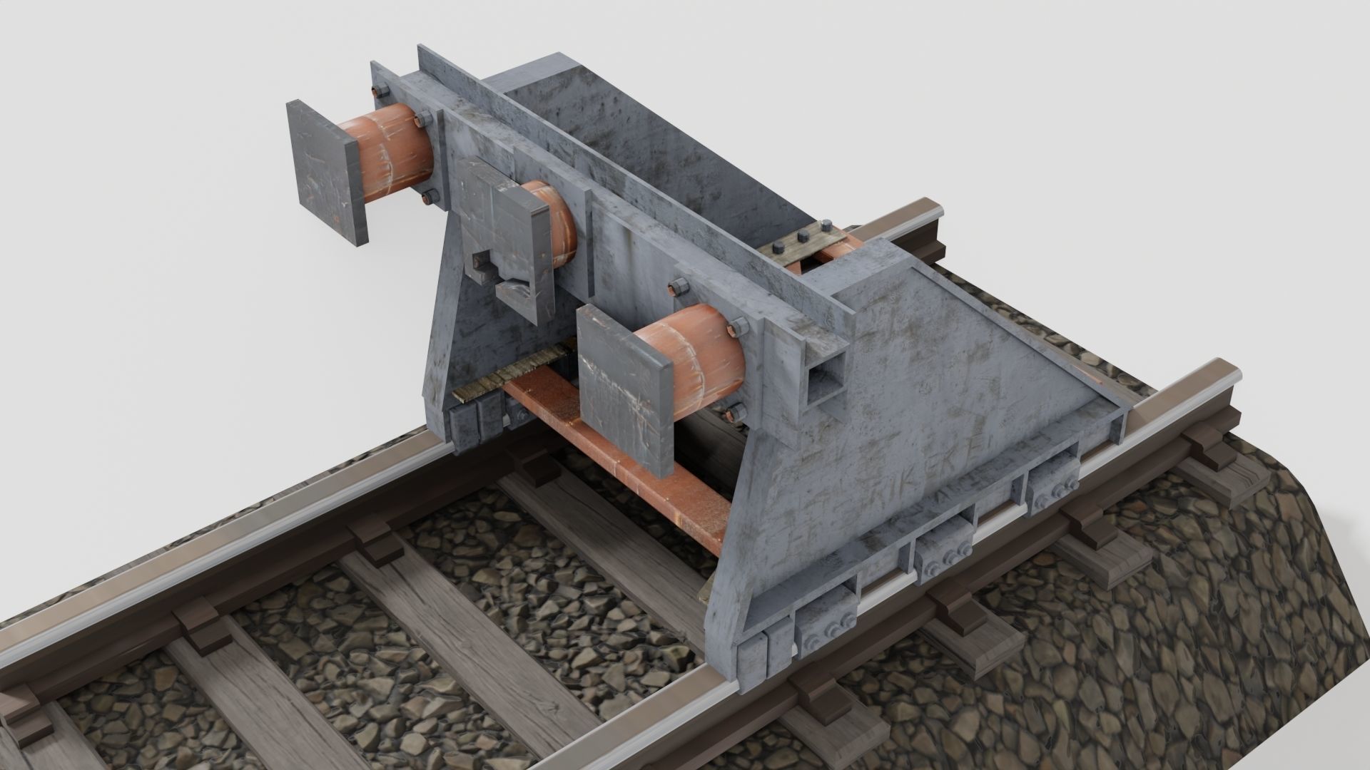 3D model Railway buffer stop VR / AR / low-poly | CGTrader