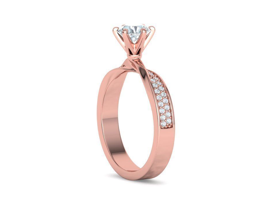 Classic Bridal Set Mobius Rings Engagement and Matching band 3D model 3D printable | CGTrader