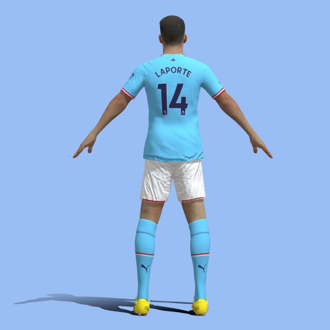 T-P Rigged Laporte Manchester City 3D model animated rigged | CGTrader