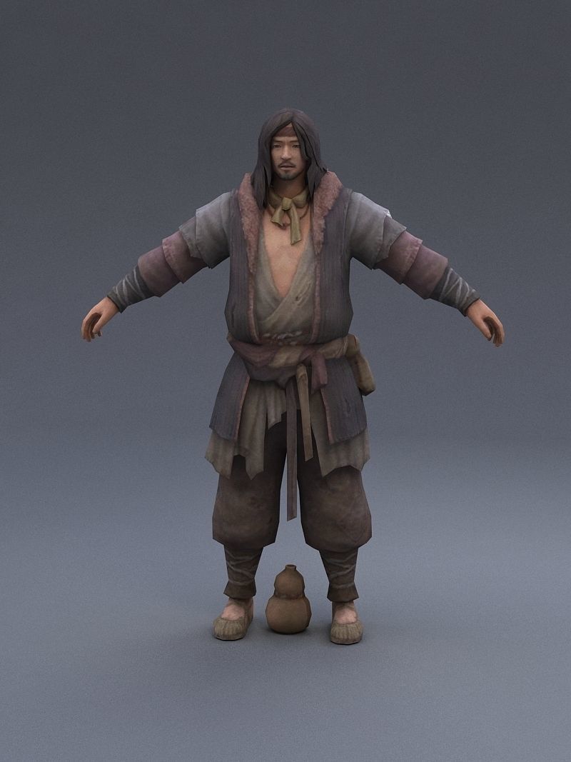 3D model Ancient Asians people VR / AR / low-poly | CGTrader