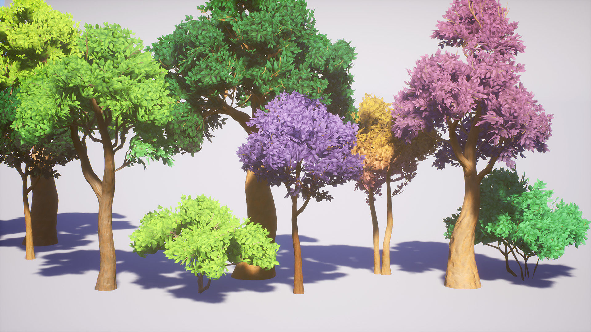 3D model Simple Trees Pack VR / AR / low-poly | CGTrader