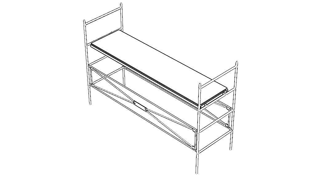 Steel Scaffolding Structure free 3D model rigged | CGTrader