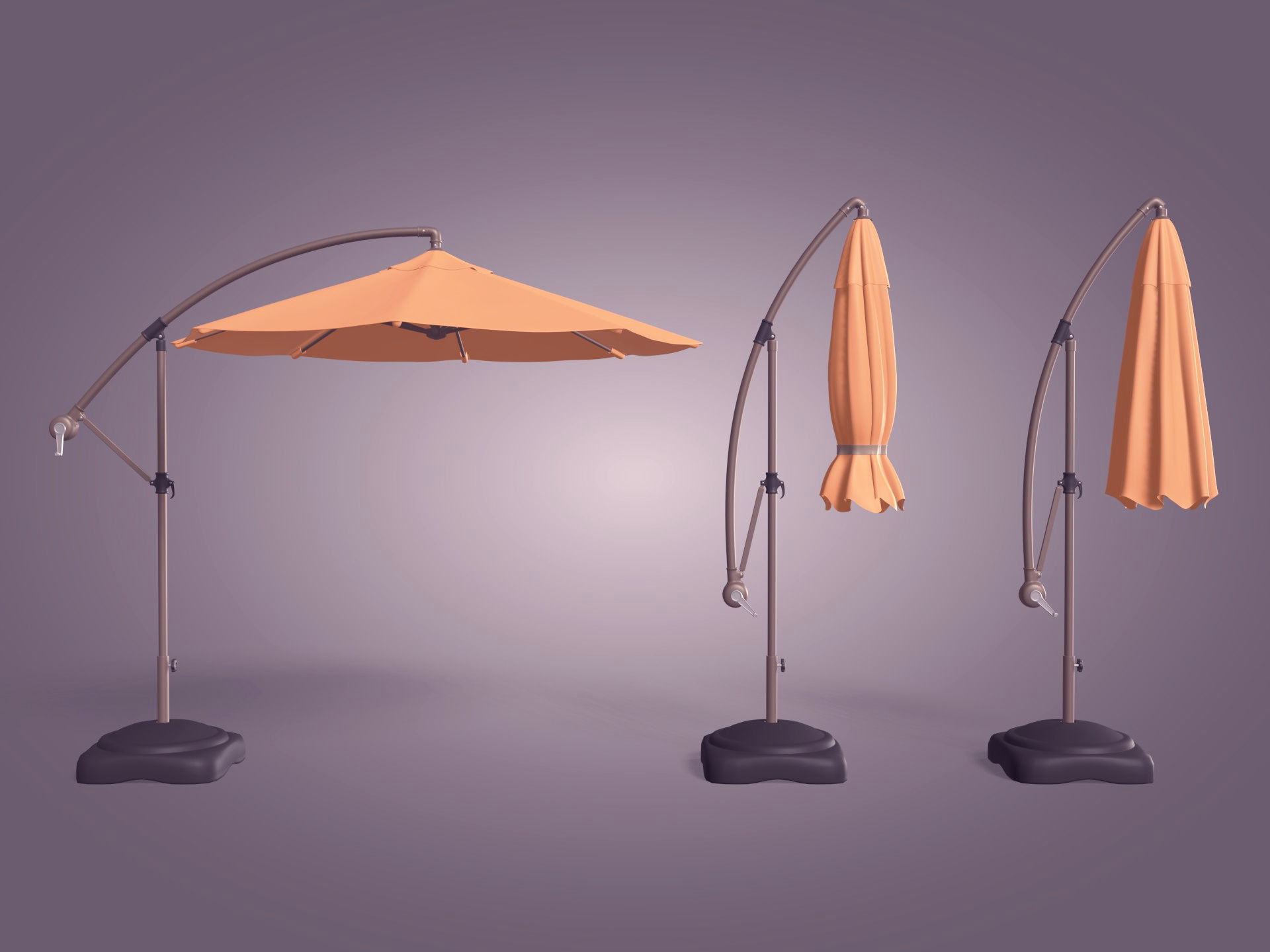 3D model Patio Umbrellas VR / AR / low-poly | CGTrader