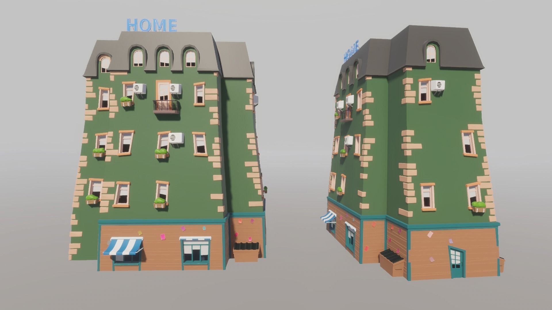 3D model Cartoon house generator VR / AR / low-poly | CGTrader