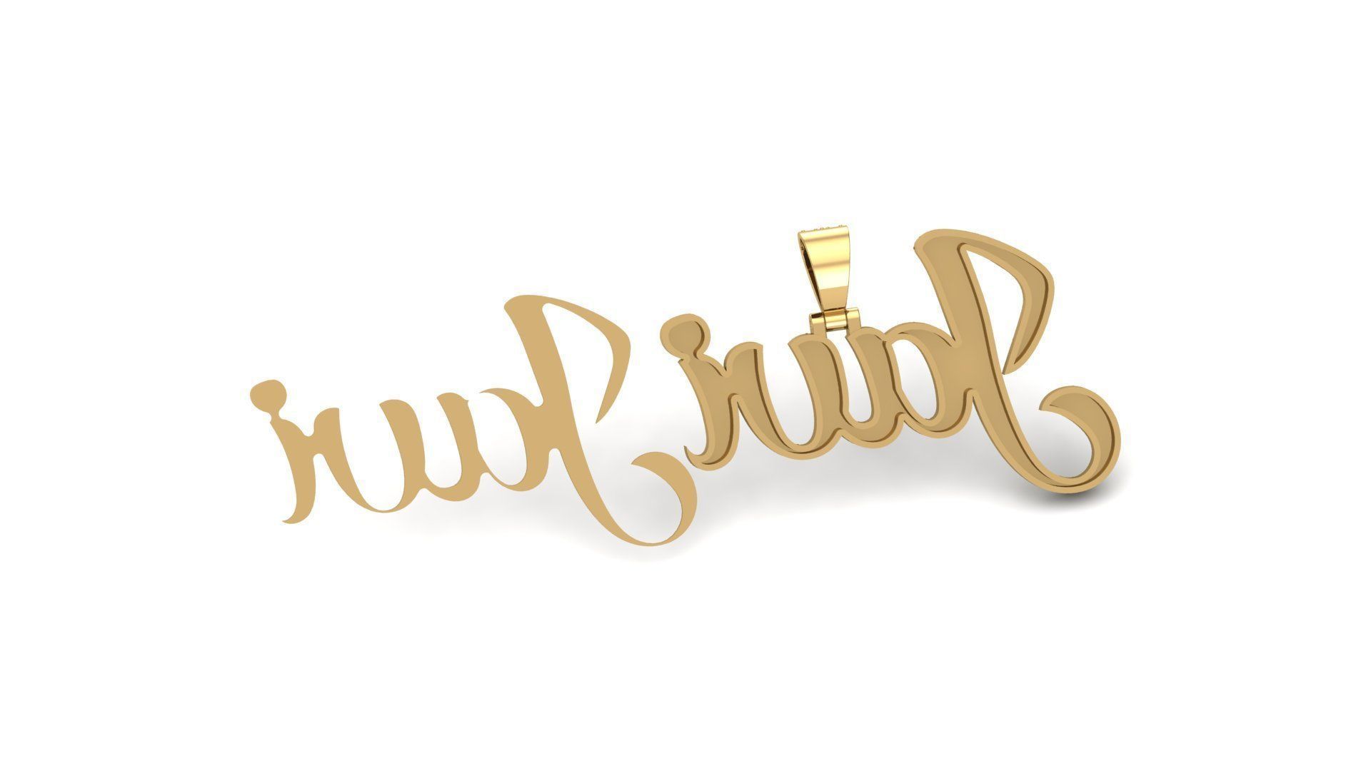 Javi Name Pendant 3D model 3D printable | CGTrader