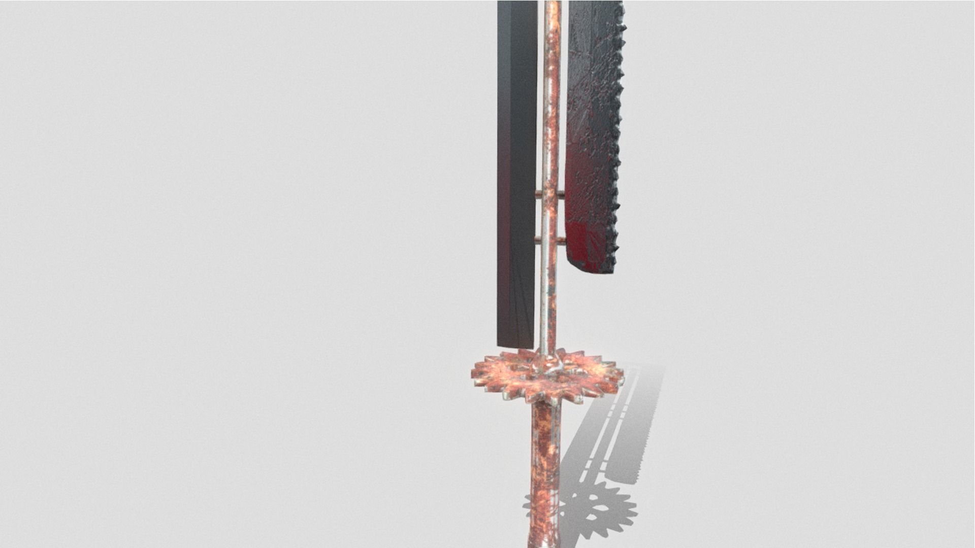 Sword post-apocalyptic 3D model | CGTrader