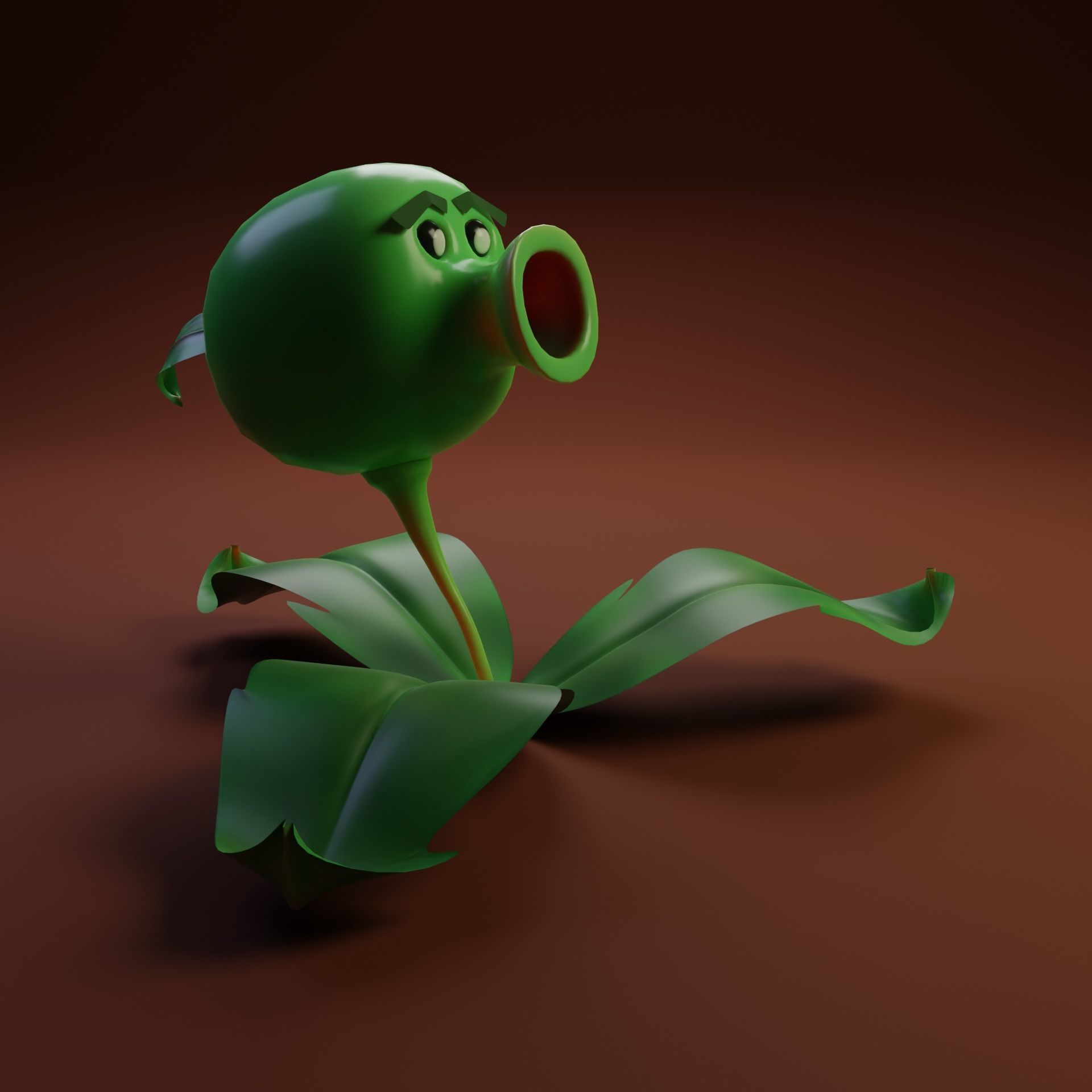 3D model Peashooter from Plants v Zombies VR / AR / low-poly | CGTrader