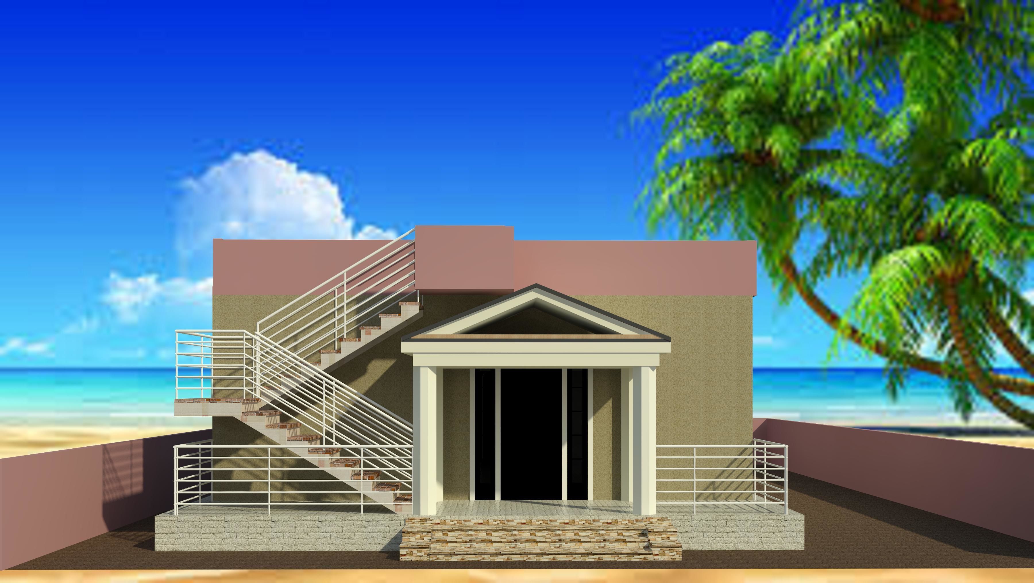 Single storey building design 3D model 3D printable | CGTrader