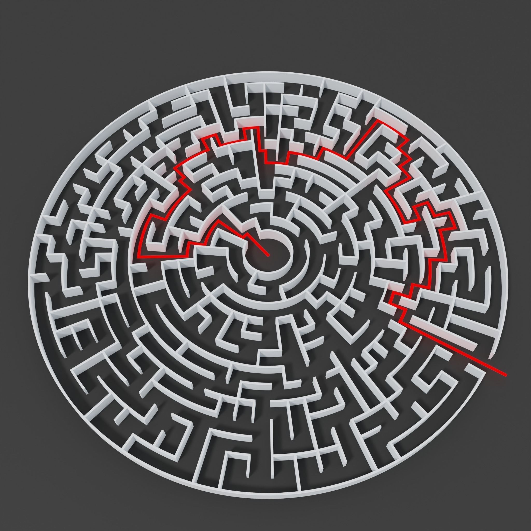 3D model Circular maze with solution VR / AR / low-poly | CGTrader