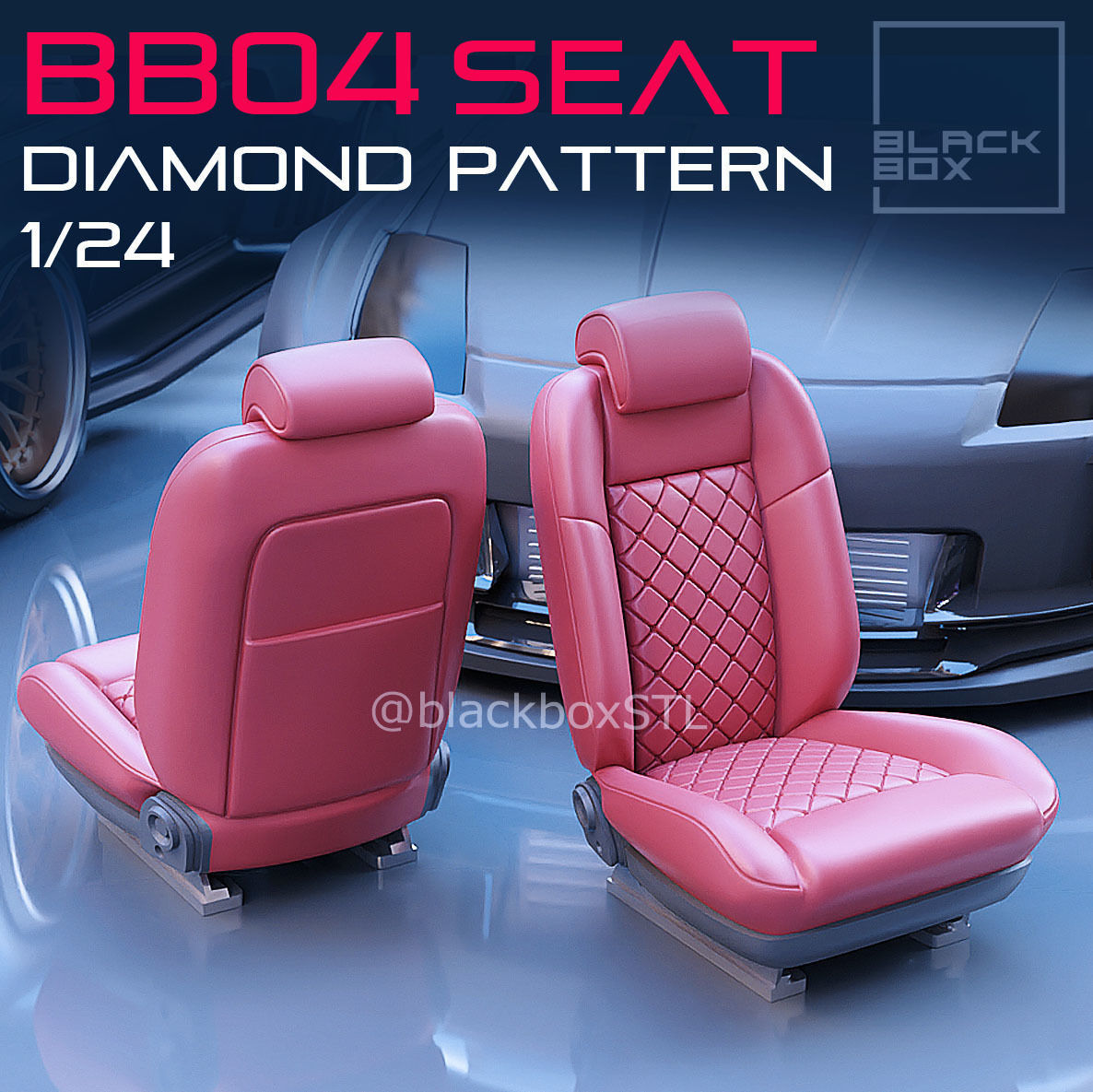 BB04a Diamond Pattern Seat FOR DIECAST AND MODELKITS 1-24th 3D model 3D ...