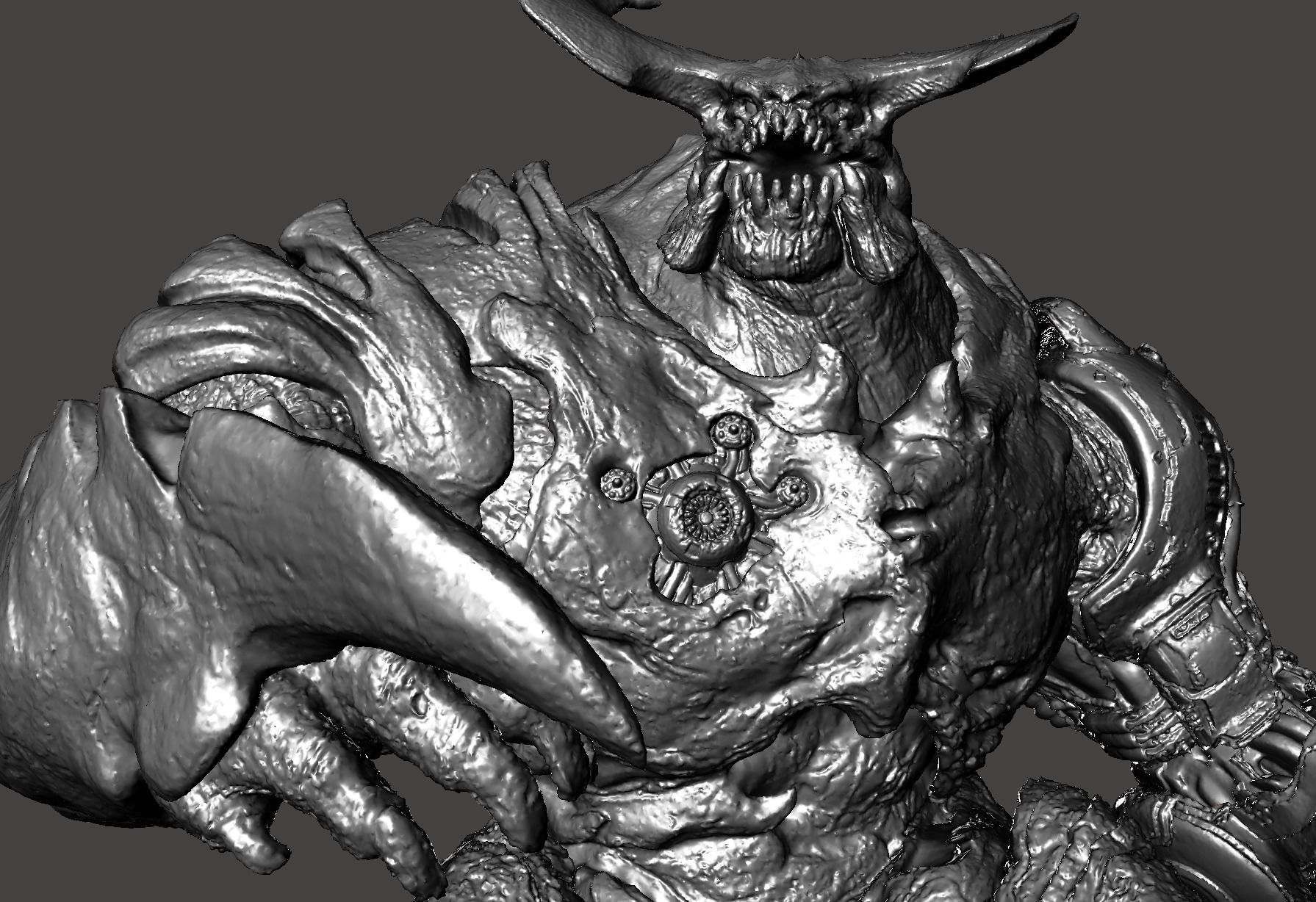 CYBERDEMON DOOM 2016 BOSS UAC TYRANT EXTREME ULTRA DETAILED MESH 3D ...