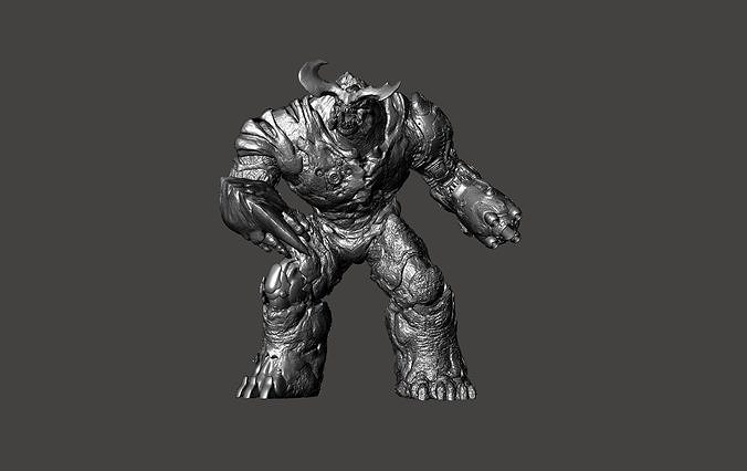 CYBERDEMON DOOM 2016 BOSS UAC TYRANT EXTREME ULTRA DETAILED MESH 3D ...