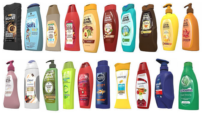 Shampoo pack 20 3D Model Collection | CGTrader