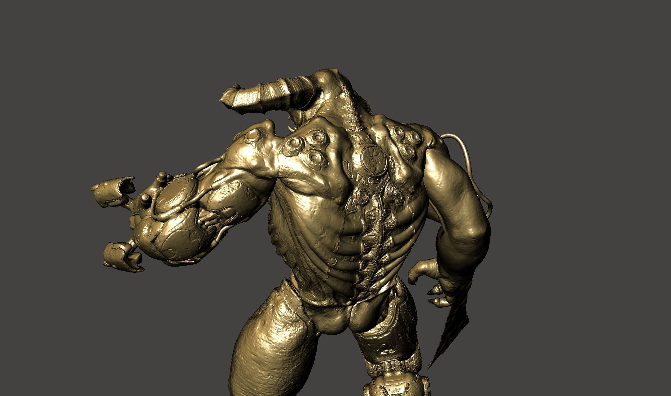 TYRANT DOOM ETERNAL CYBERDEMON ULTRA DETAILED STL MODULAR SWORD 3D ...