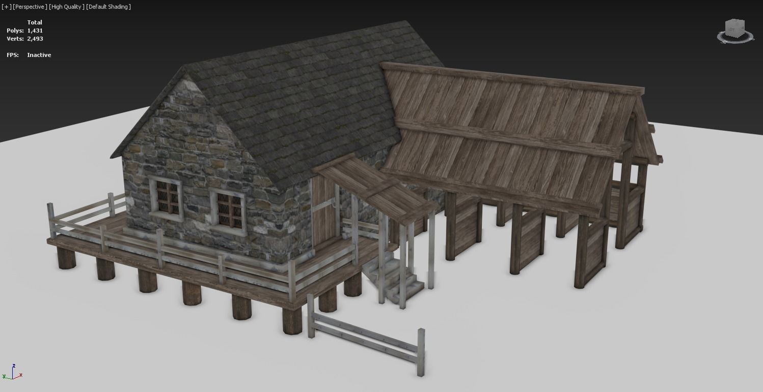 3D model Medieval Stable VR / AR / low-poly | CGTrader