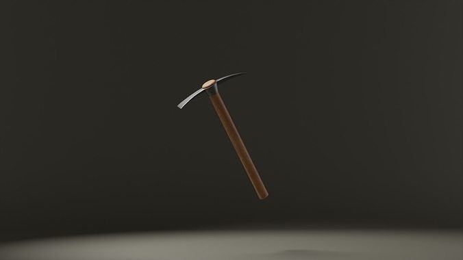 Low Poly Pickaxe free 3D model | CGTrader
