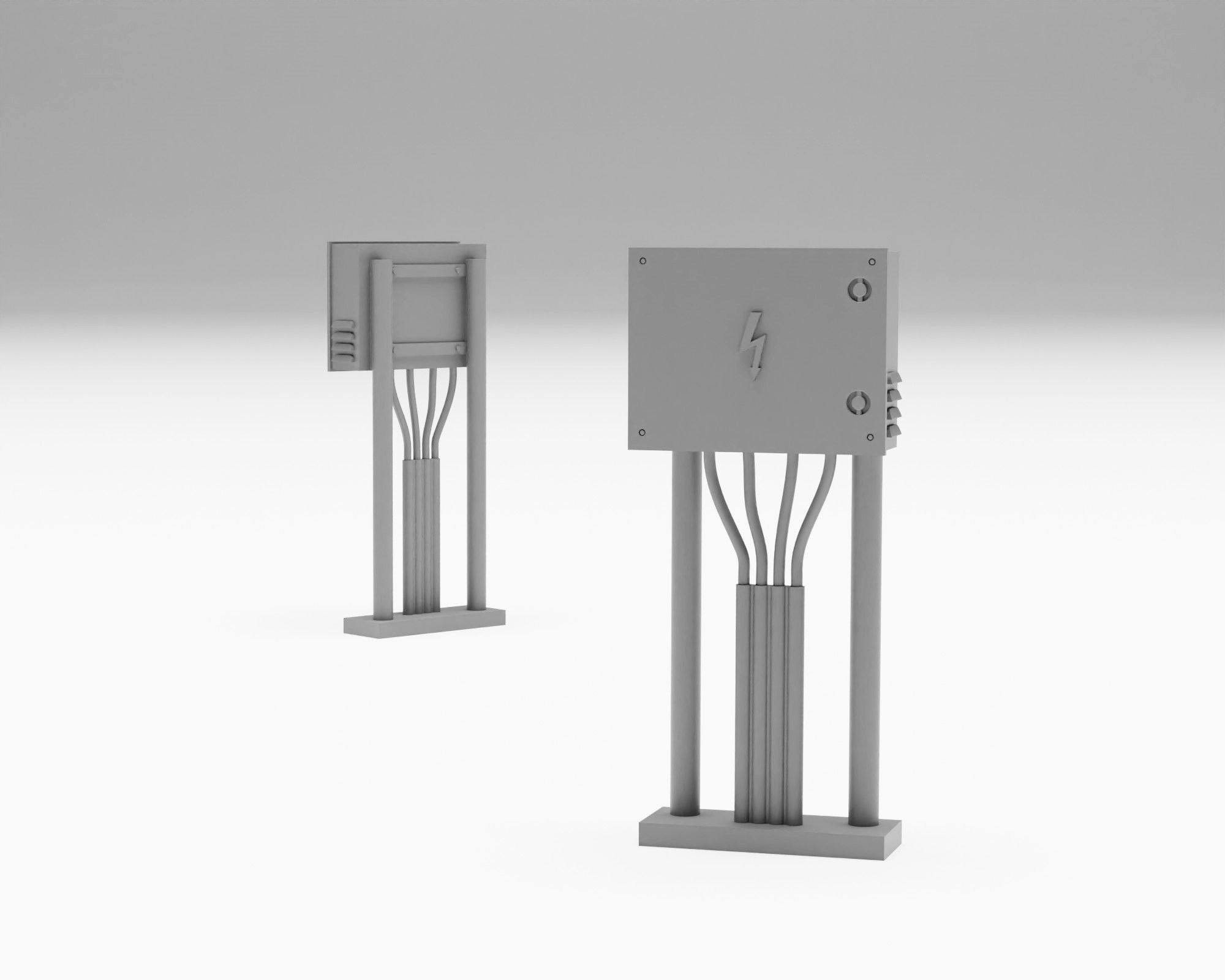 Electrical junction boxes H0 scale 3D model 3D printable | CGTrader