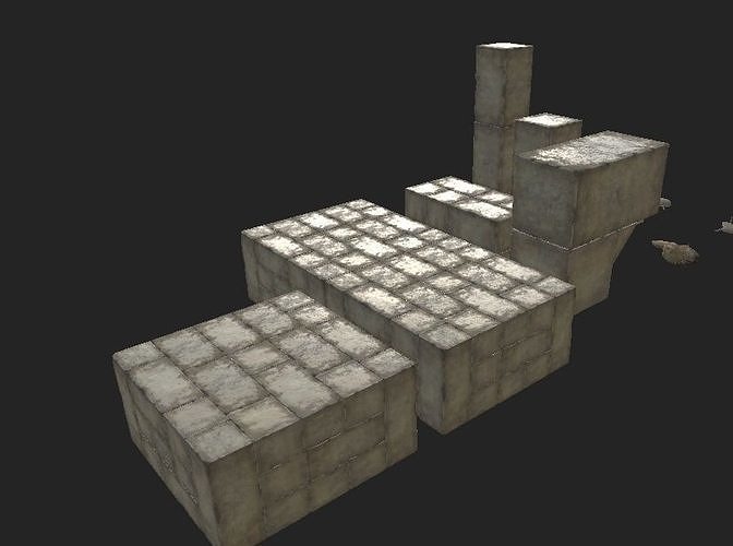 3D model Concrete Supports Block VR / AR / low-poly | CGTrader
