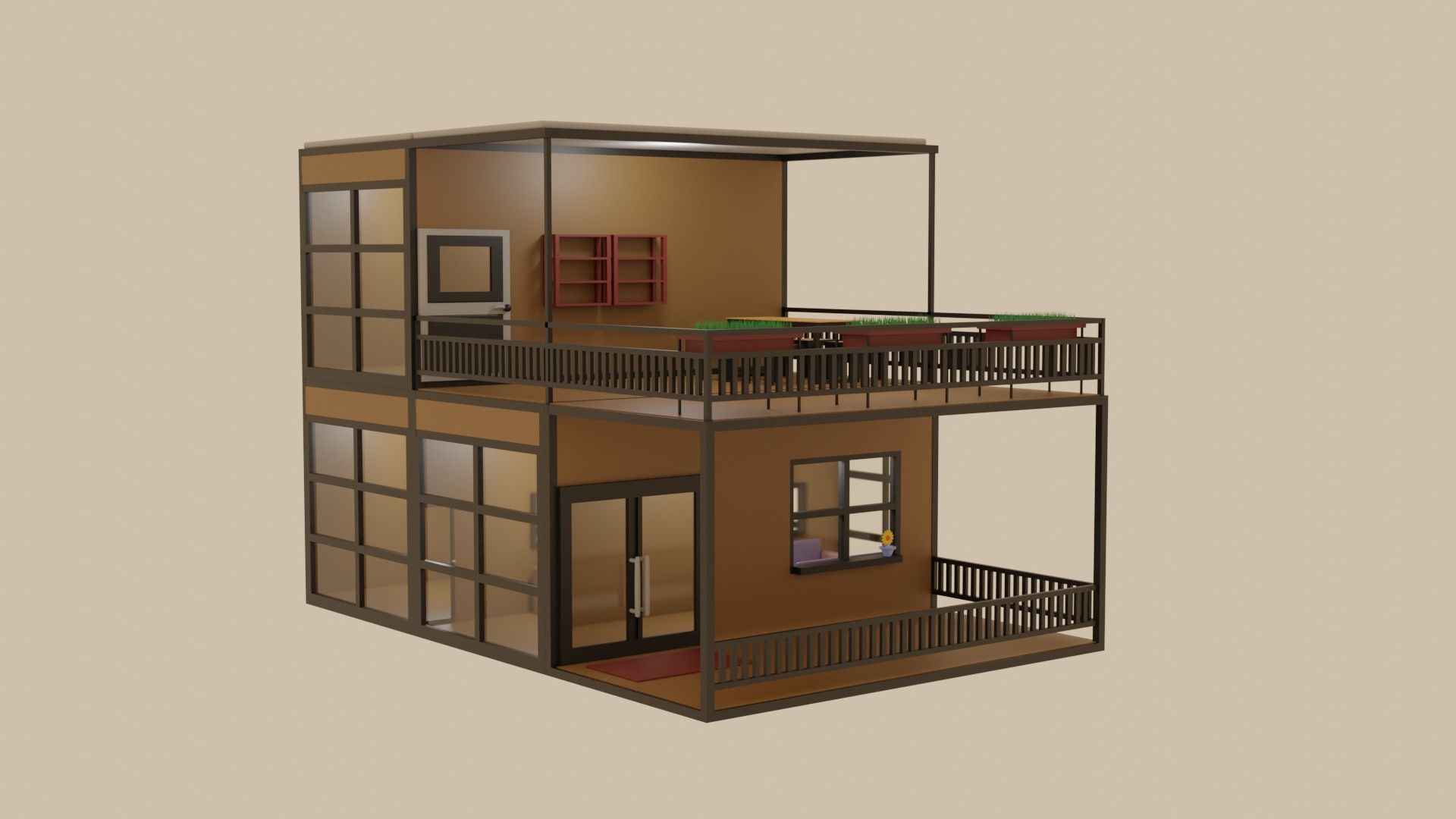 Prefab House Design free VR / AR / low-poly 3D model | CGTrader