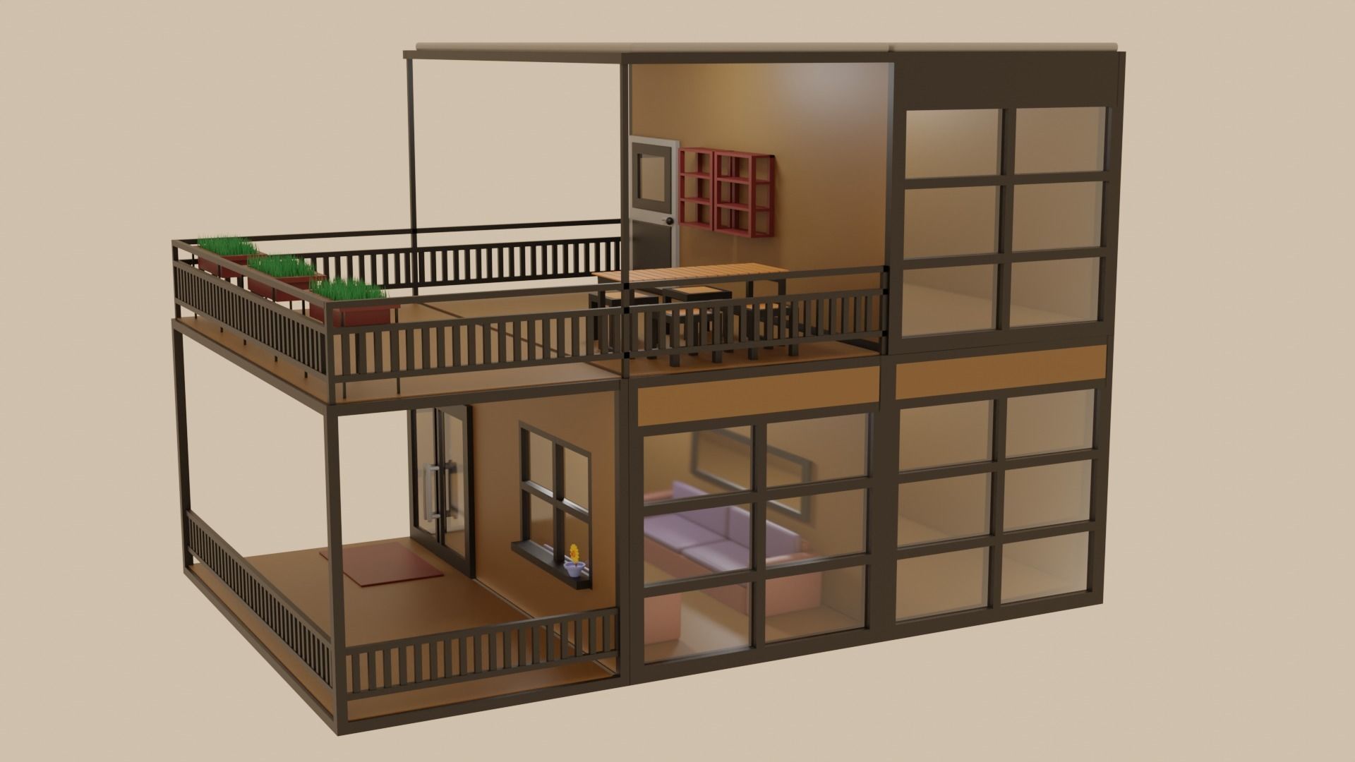 Prefab House Design free VR / AR / low-poly 3D model | CGTrader