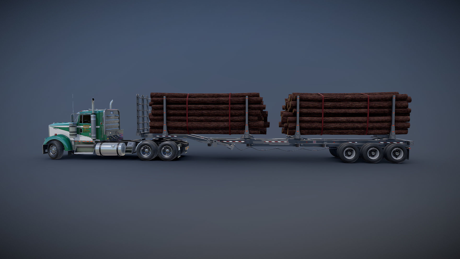 3D model Kenworth W900L logger VR / AR / low-poly | CGTrader