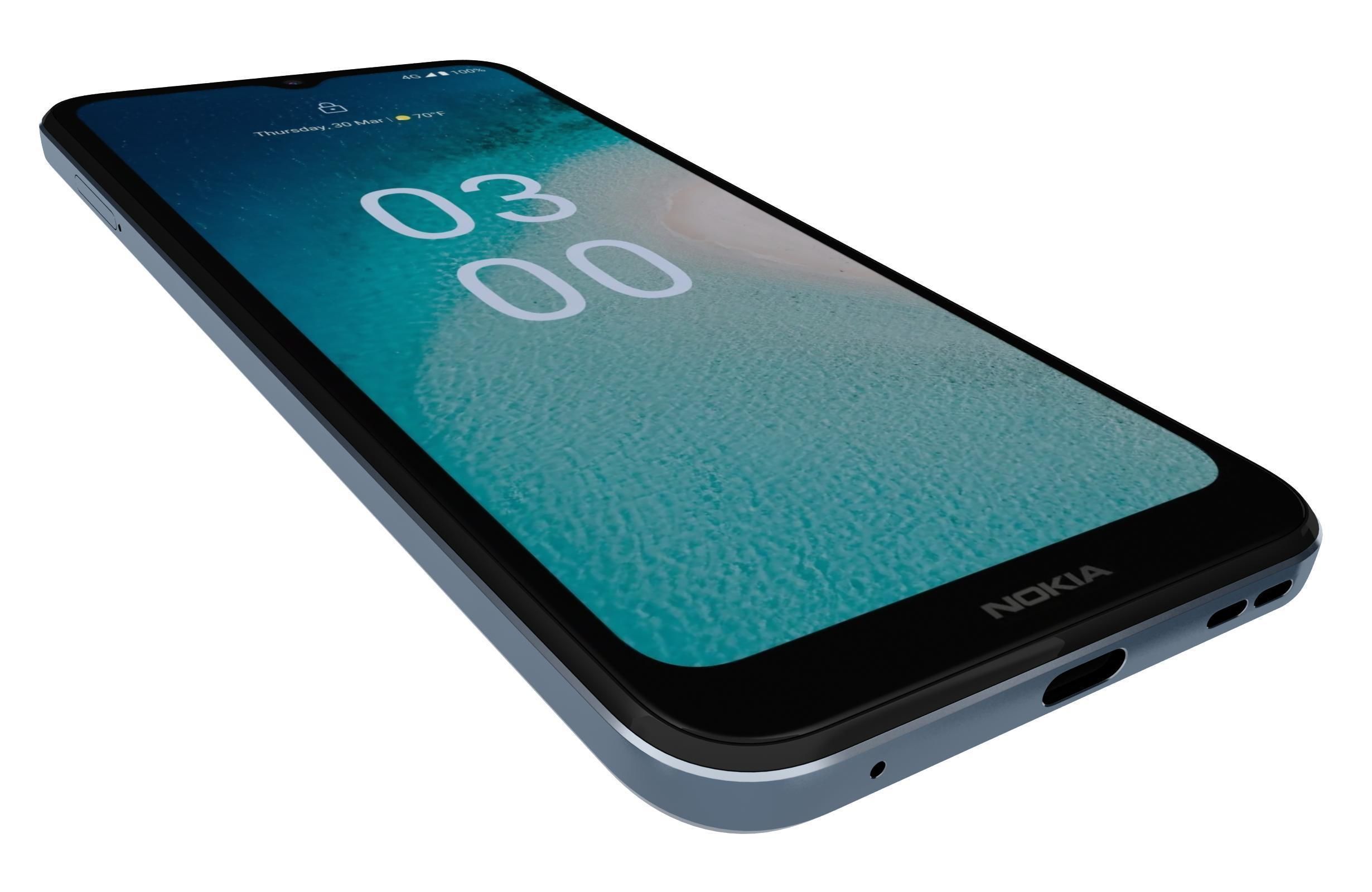 3D model Nokia C300 Blue VR / AR / low-poly | CGTrader