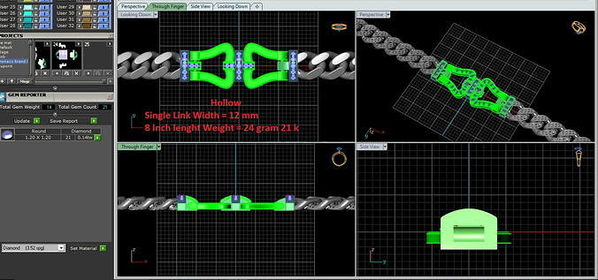 Cubic Diamond Chain 63 3D model 3D printable | CGTrader