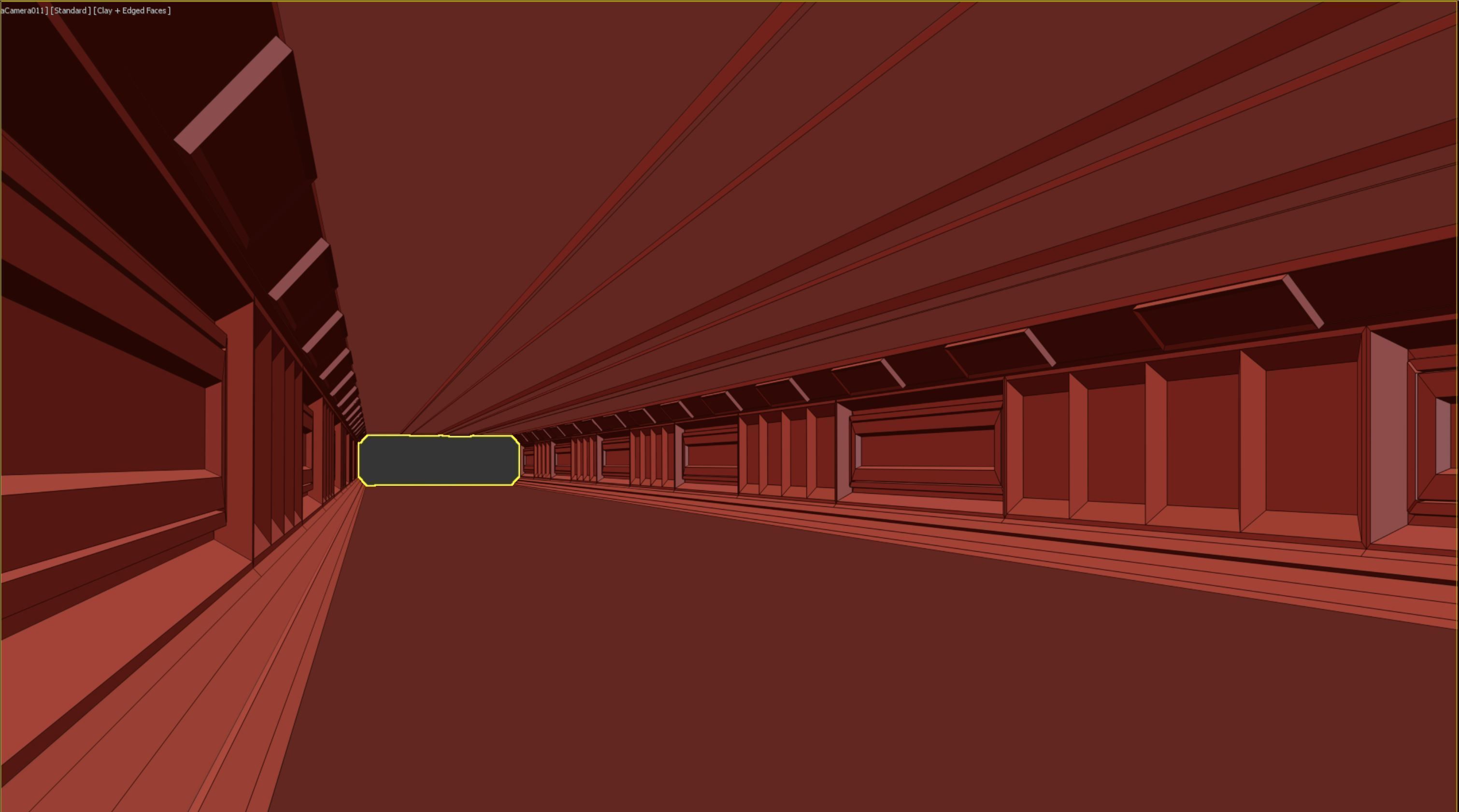 3D model low poly sci fi corridor 09 VR / AR / low-poly | CGTrader