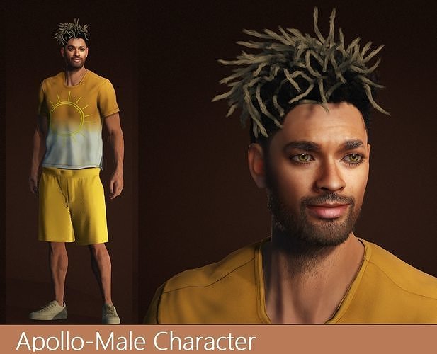 Apollo-Male Character 3D model rigged | CGTrader