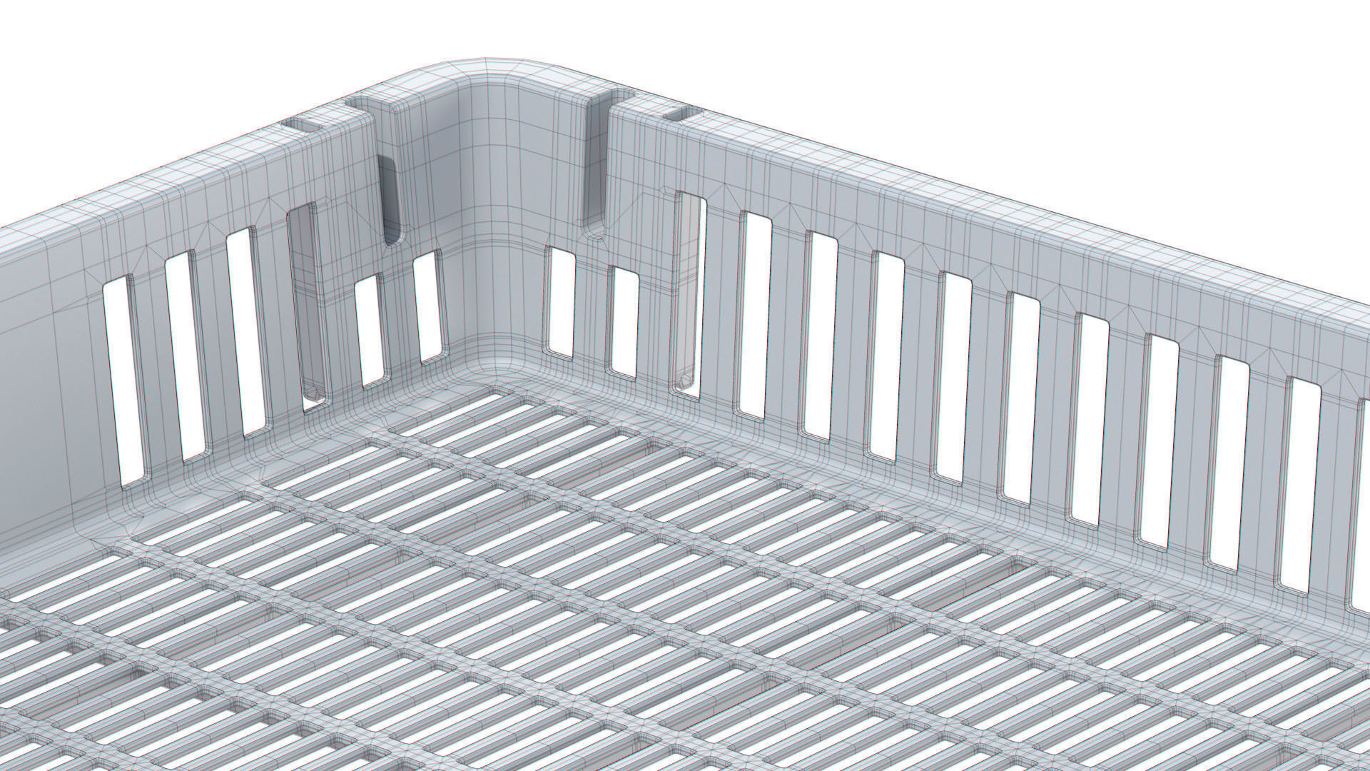 Fruit Crate - Vented Drying Tray 3D model | CGTrader