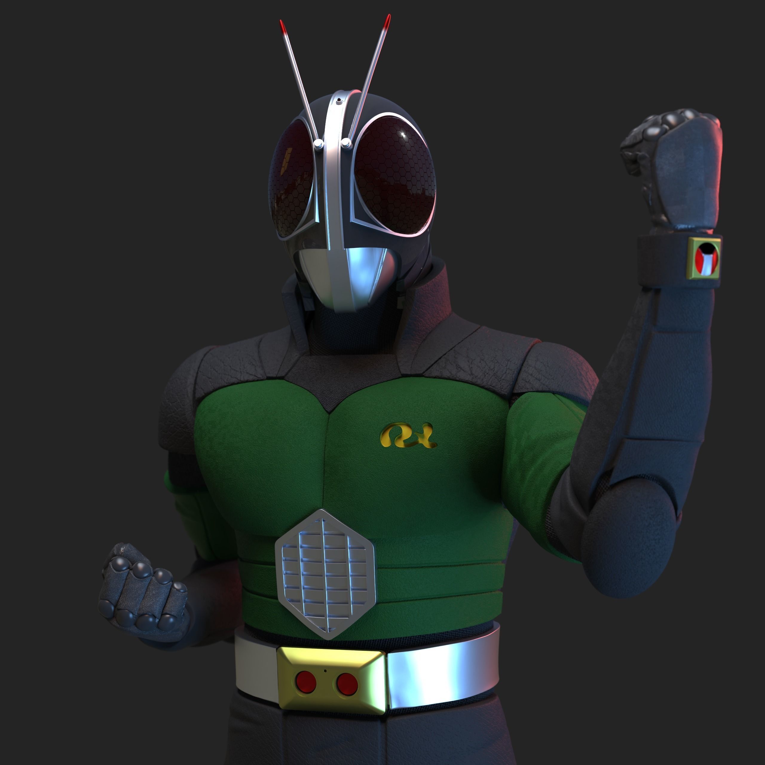 Kamen Rider Black RX 3D model 3D printable | CGTrader