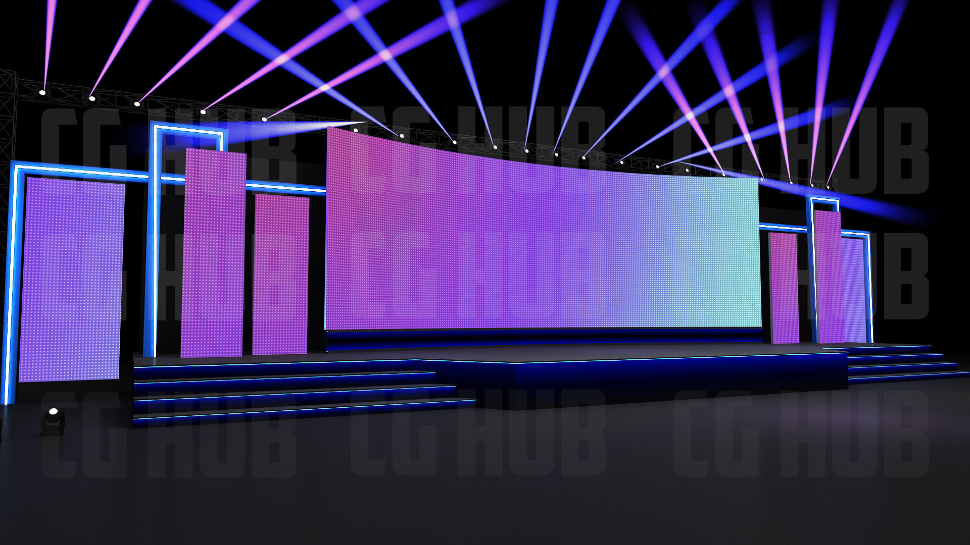 Event stage design 3D model | CGTrader