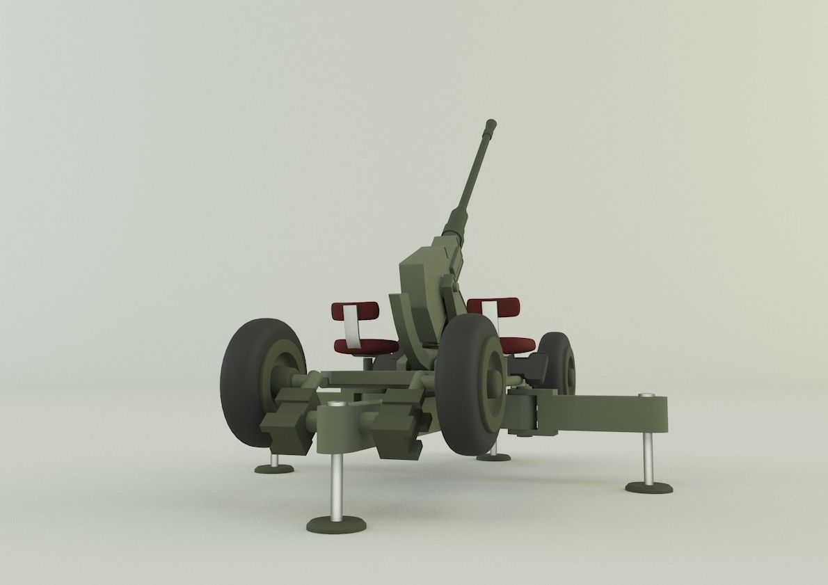 Bofors 40mm gun 3D model | CGTrader
