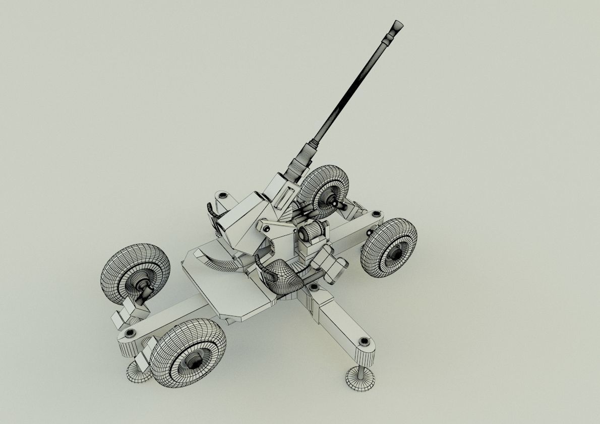 Bofors 40mm gun 3D model | CGTrader