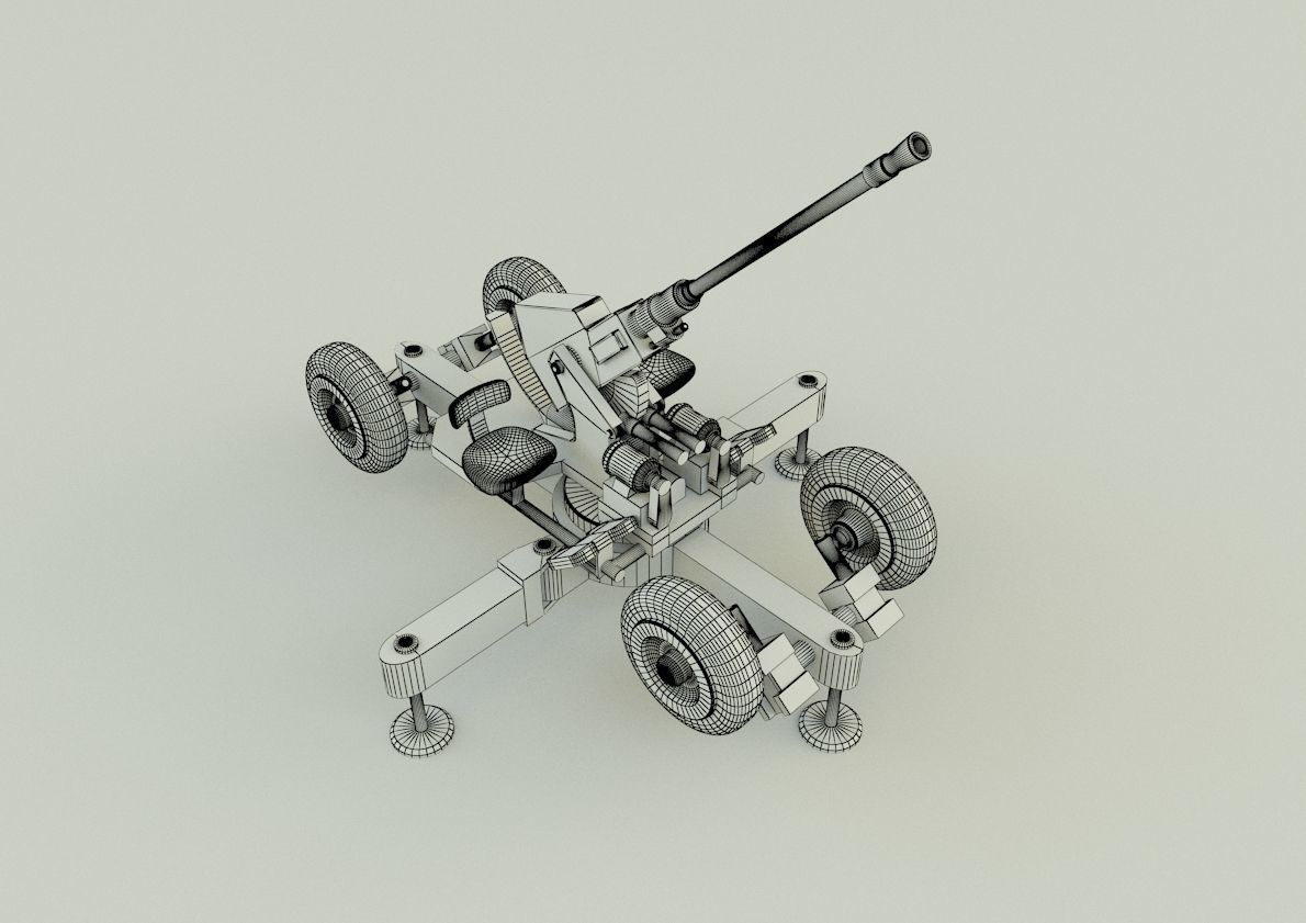 Bofors 40mm gun 3D model | CGTrader