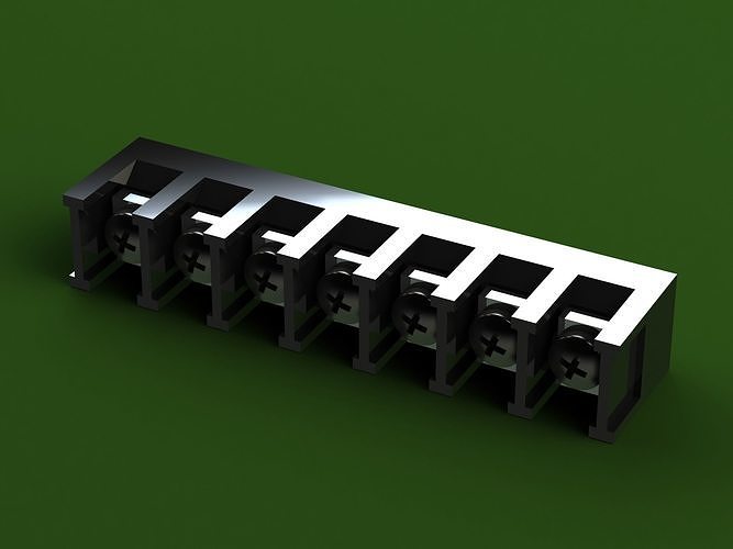 Barrier Type Terminal Block 3D model rigged | CGTrader