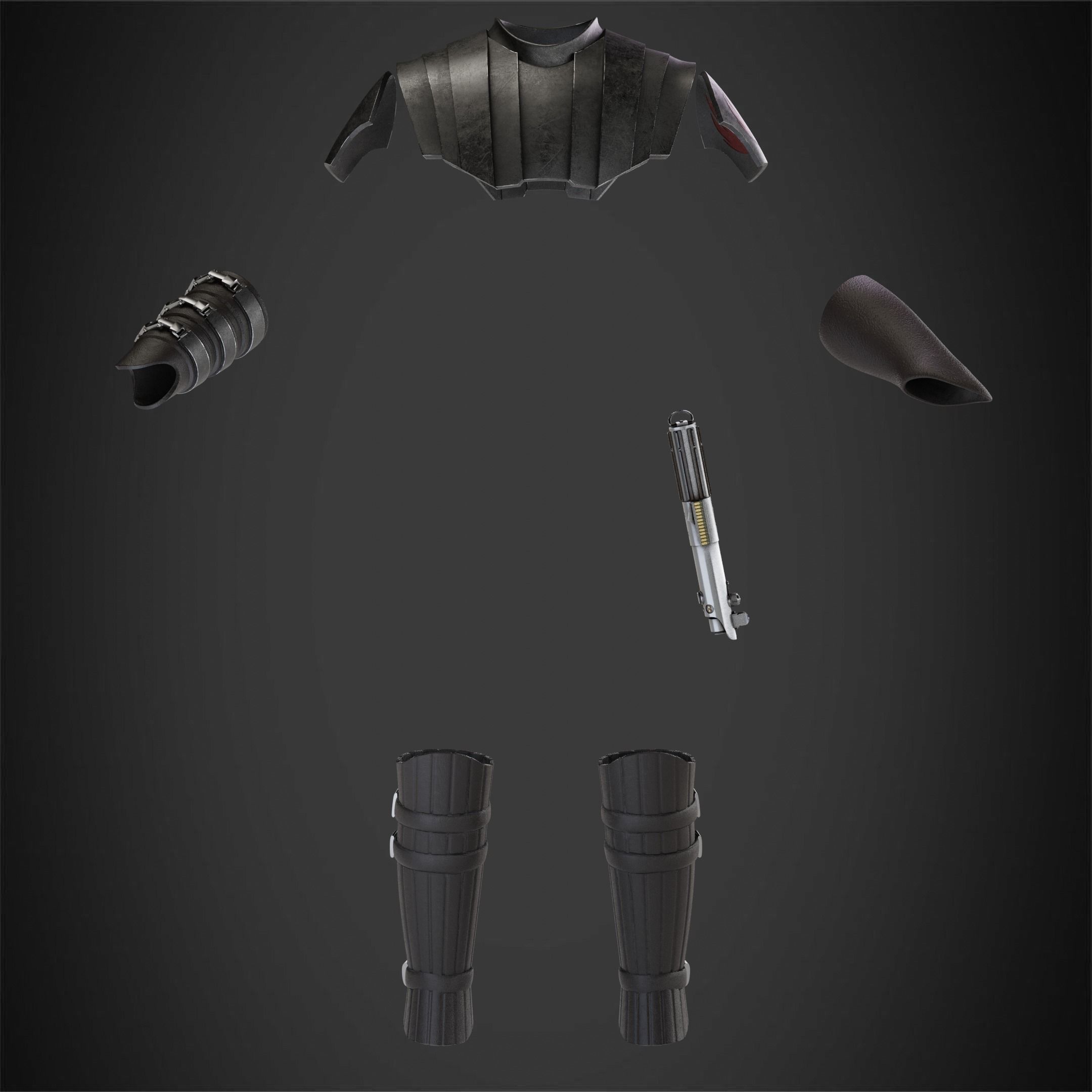 Anakin Skywalker Full Battle Armor And Lightsaber for Cosplay 3D Model ...
