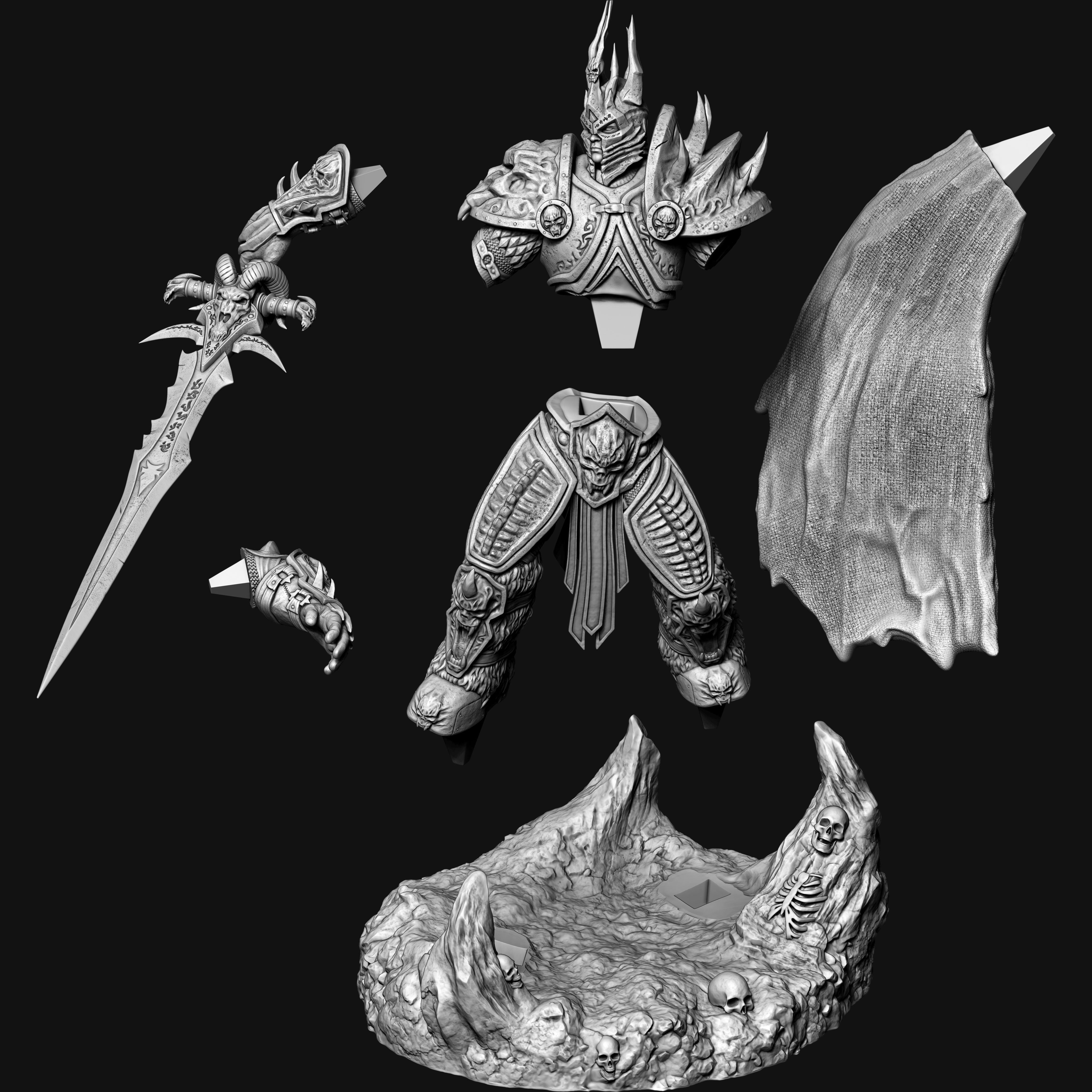 Arthas the Lich King 3D print model 3D model 3D printable | CGTrader