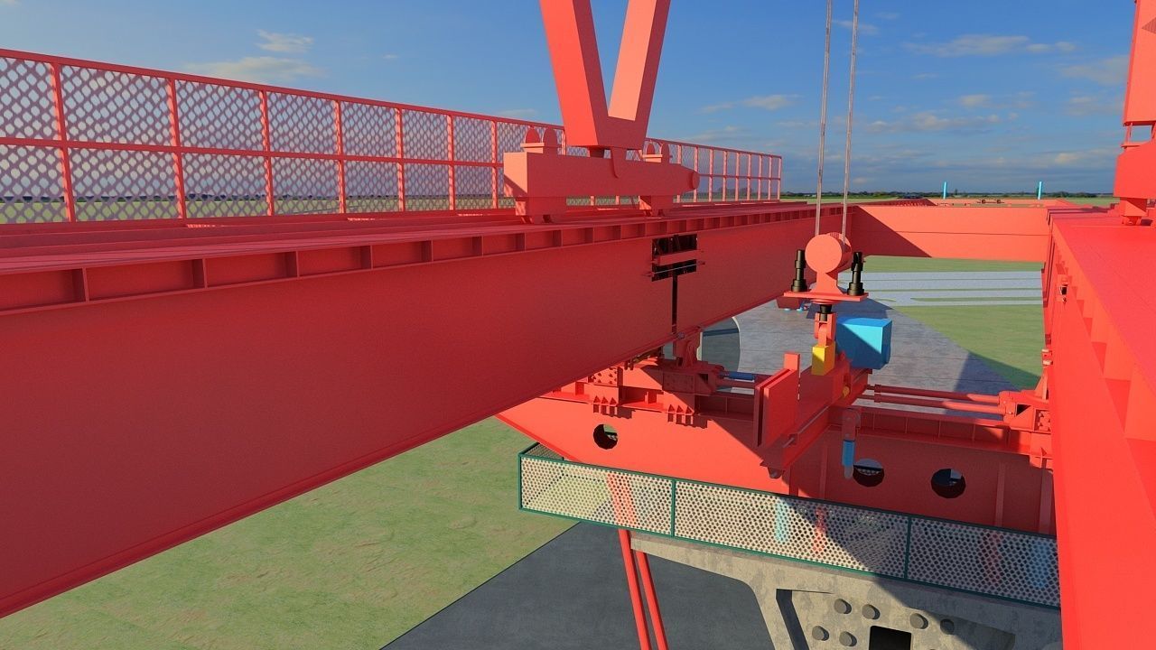 Overhead Crane 3D model | CGTrader
