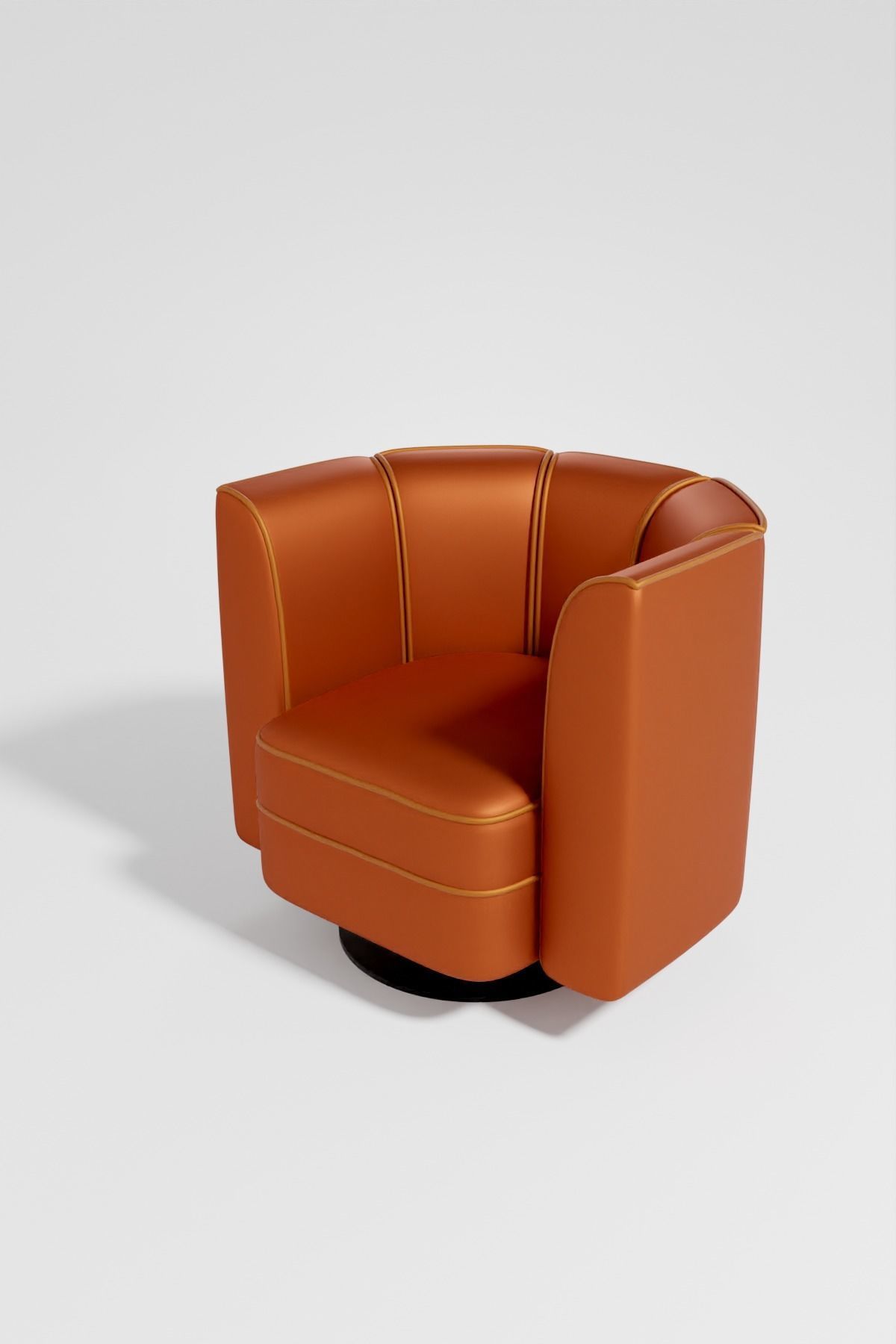 Orange LOUNGE CHAIR Dutchbone FLOWER 3D model | CGTrader
