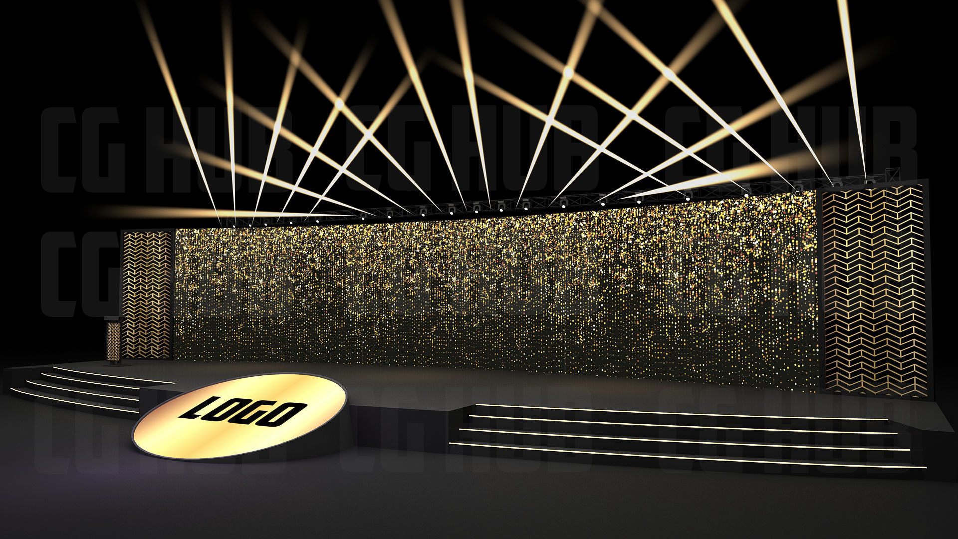 Event stage design 3D model | CGTrader