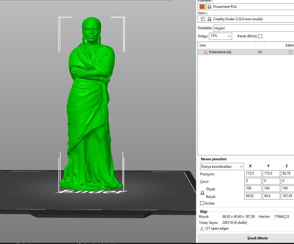 Frida Kahlo 3D model 3D printable | CGTrader