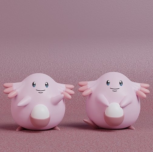 Pokemon - Chansey with 2 poses 3D model 3D printable | CGTrader